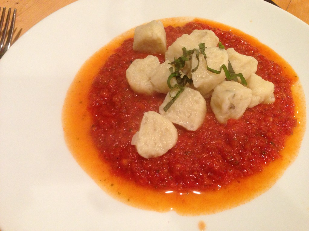 gnocchi with tomato sauce - things i made today