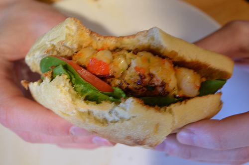orange aioli shrimp burgers - Things I Made Today